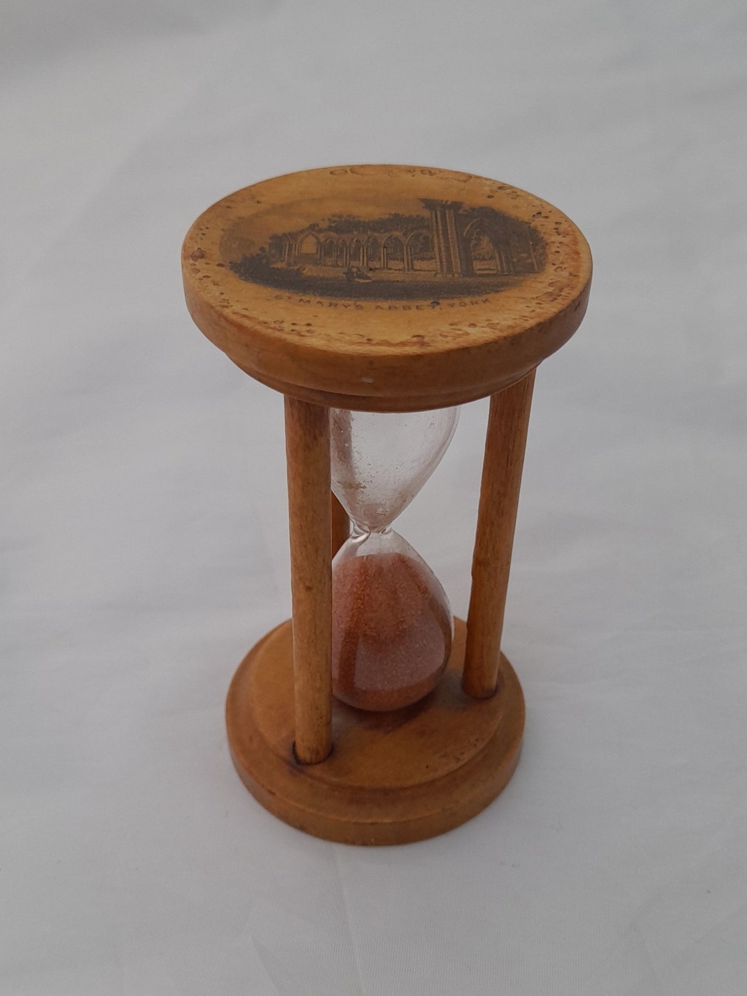 Antique Wooden Mauchline Ware Egg Timer Featuring Fountains Abbey and ...