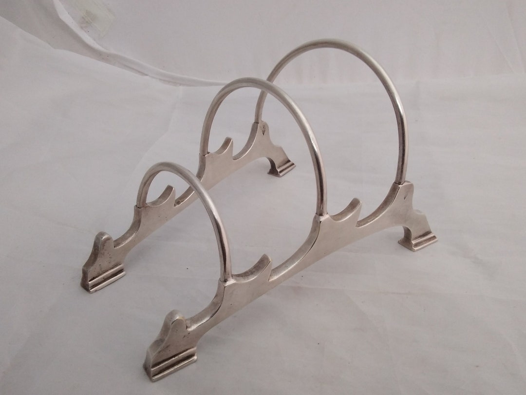 Rare Antique Silver Plated Plate Rack With Registration - Etsy