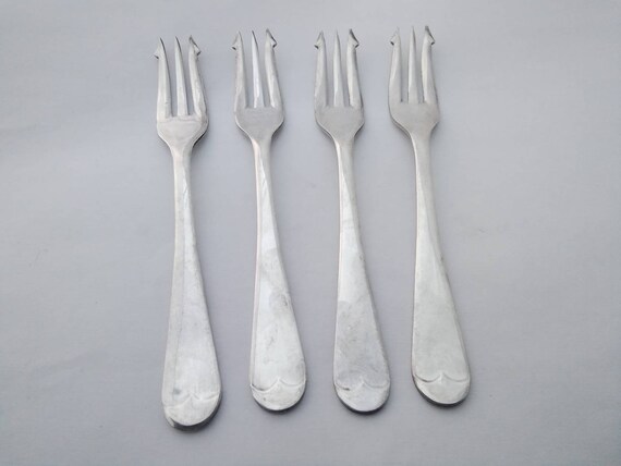 Vintage Set of 4 Short Old English Pattern Pickle Forks EPNS | Etsy