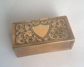 Brass Stamp Box | Etsy