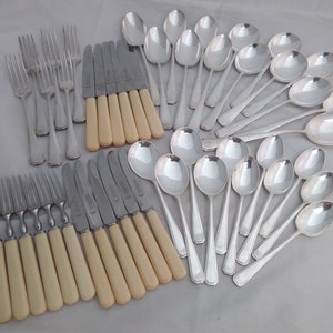 Vintage Silver Plated 49 Piece Grecian Pattern Cutlery Set - C P Walker ...