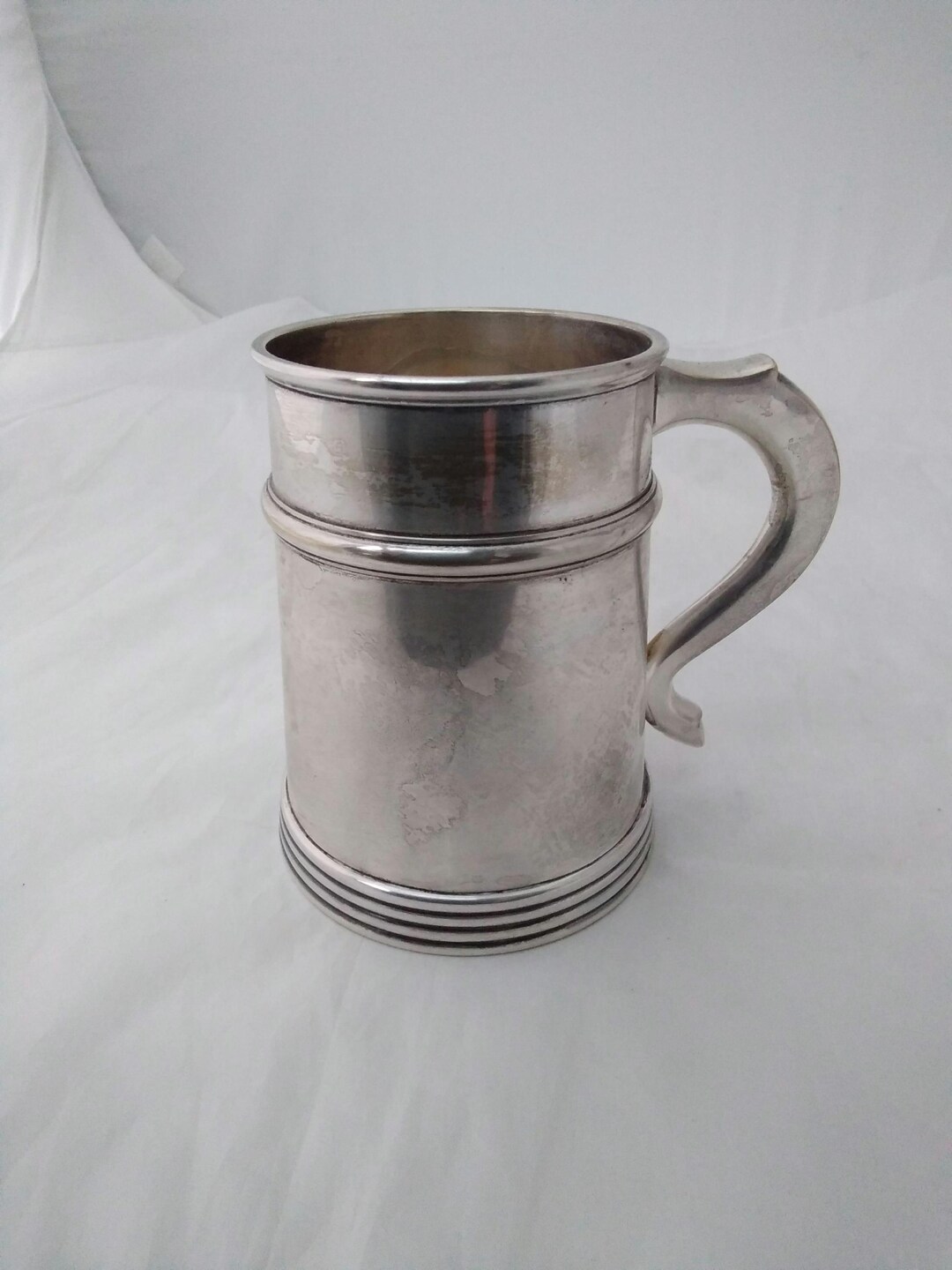 Vintage Silver Plated 1 Pint Tankard With Glass Bottom - EPNS - Etsy