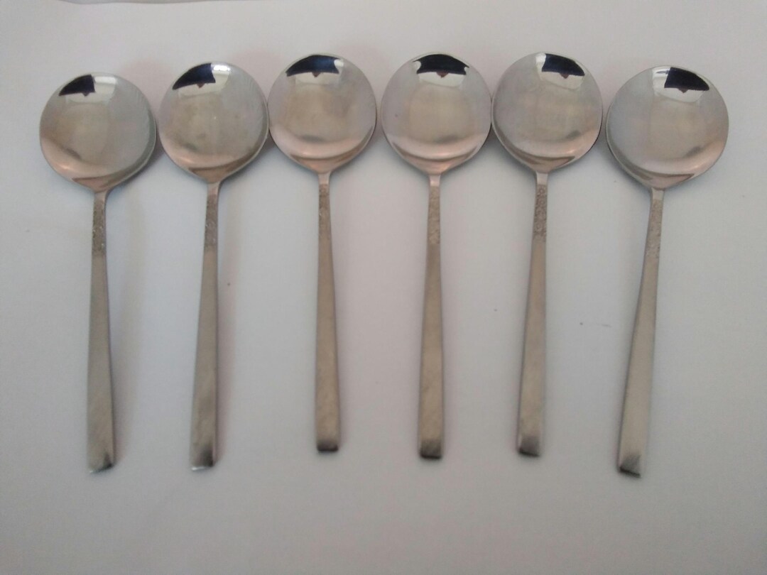 Vintage Set of 6 Viners Stainless Steel Love Story Fruit Spoons - Etsy UK