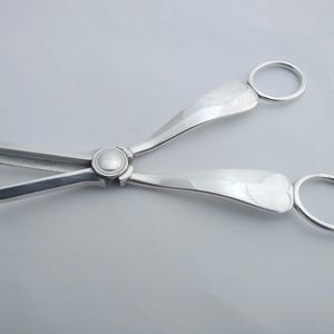 Art Deco Rats Tail Pattern Antique Silver Plated Grape Scissors Cutlery ...