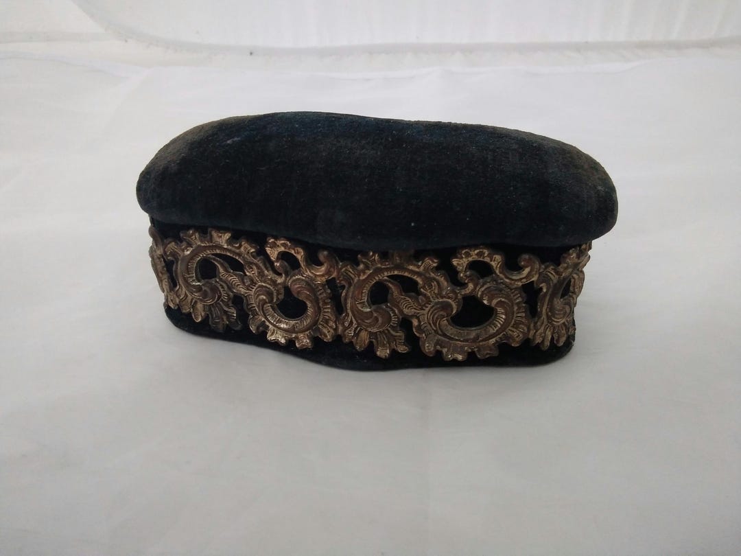 Antique Pin Cushion Box With Embossed Roccoco Edging - Etsy