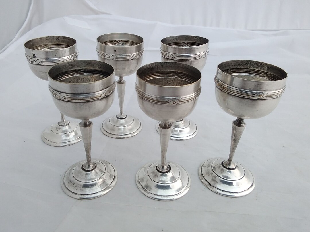 Antique Set of 6 Drinking Sherry / Shot Glasses - 1930's - Etsy