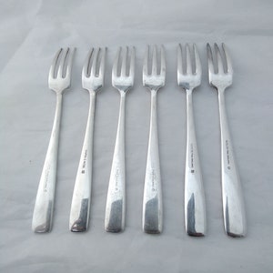 Set of 6 Heavy Silver Plated Dessert Forks - EPNS Cutlery - Etsy