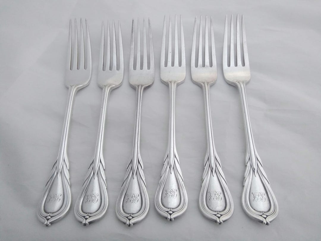 Vintage Set of 6 Lilly Pattern Dessert Forks - Mappin & Webb - EPNS - Etsy
