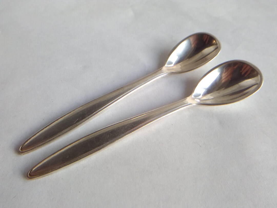Vintage Pair of Silver Plated Salt / Mustards Spoons - BSL, England - Etsy