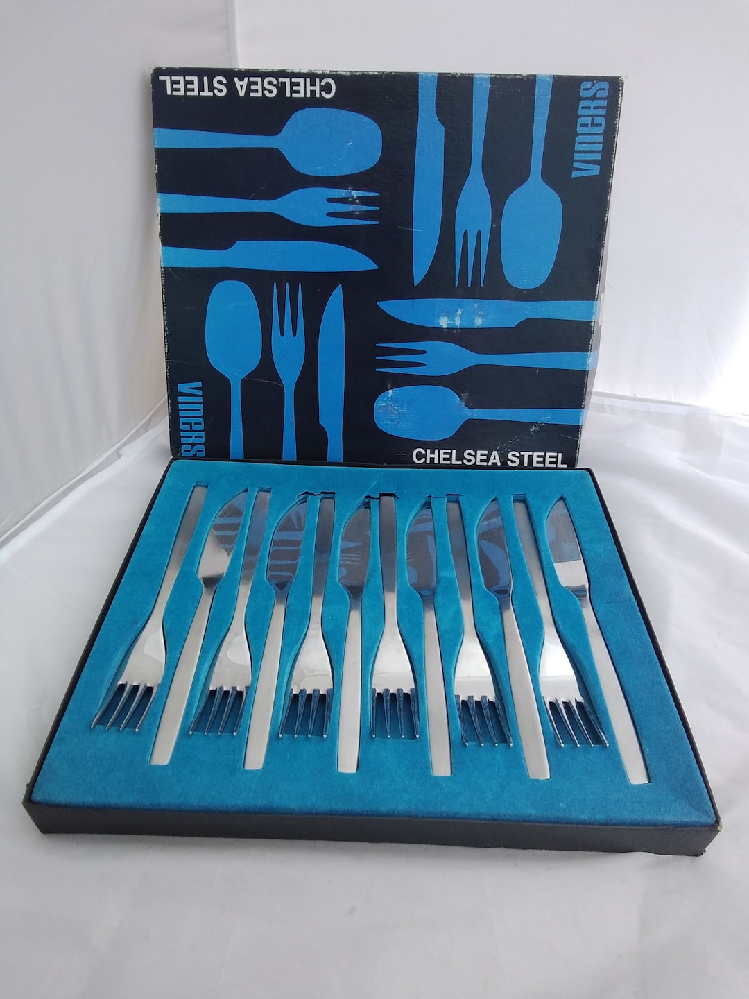 Vintage Boxed Viners Chelsea Steel Fish Eaters Cutlery Set - Etsy
