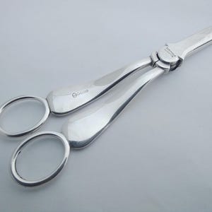 Art Deco Rats Tail Pattern Antique Silver Plated Grape Scissors Cutlery ...