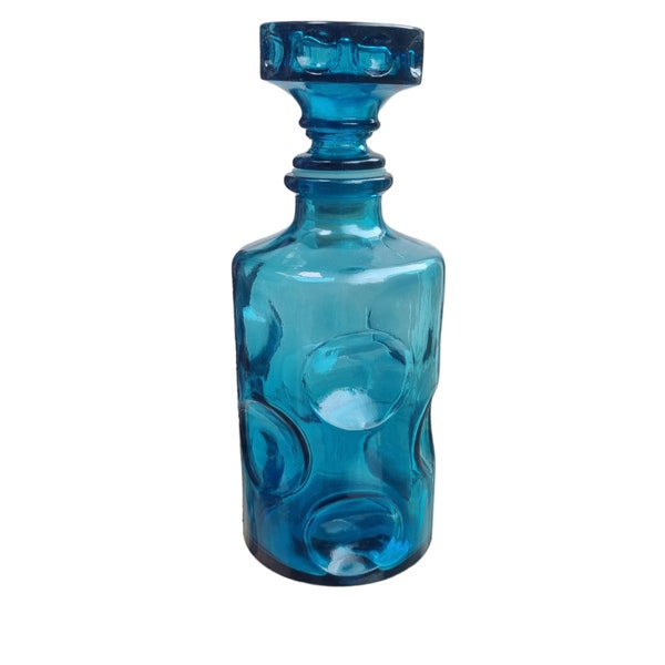 Blue Glass Decanter - Etsy UK