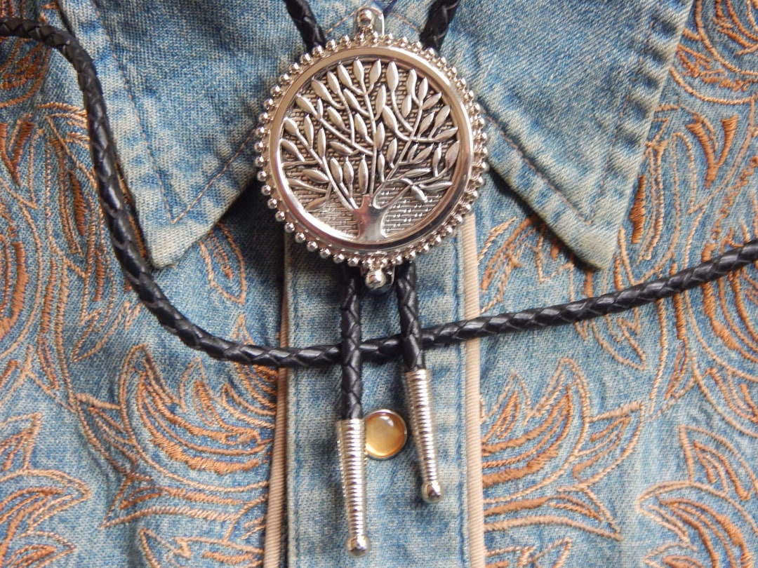 Tree of Life Bolo Tie: Silver Metal Pagan Celtic Norse Design - Etsy