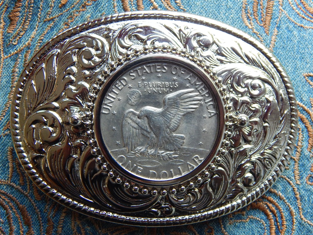 USA One Dollar Coin Belt Buckle: Silver Eagle Wedding Buckle - Etsy