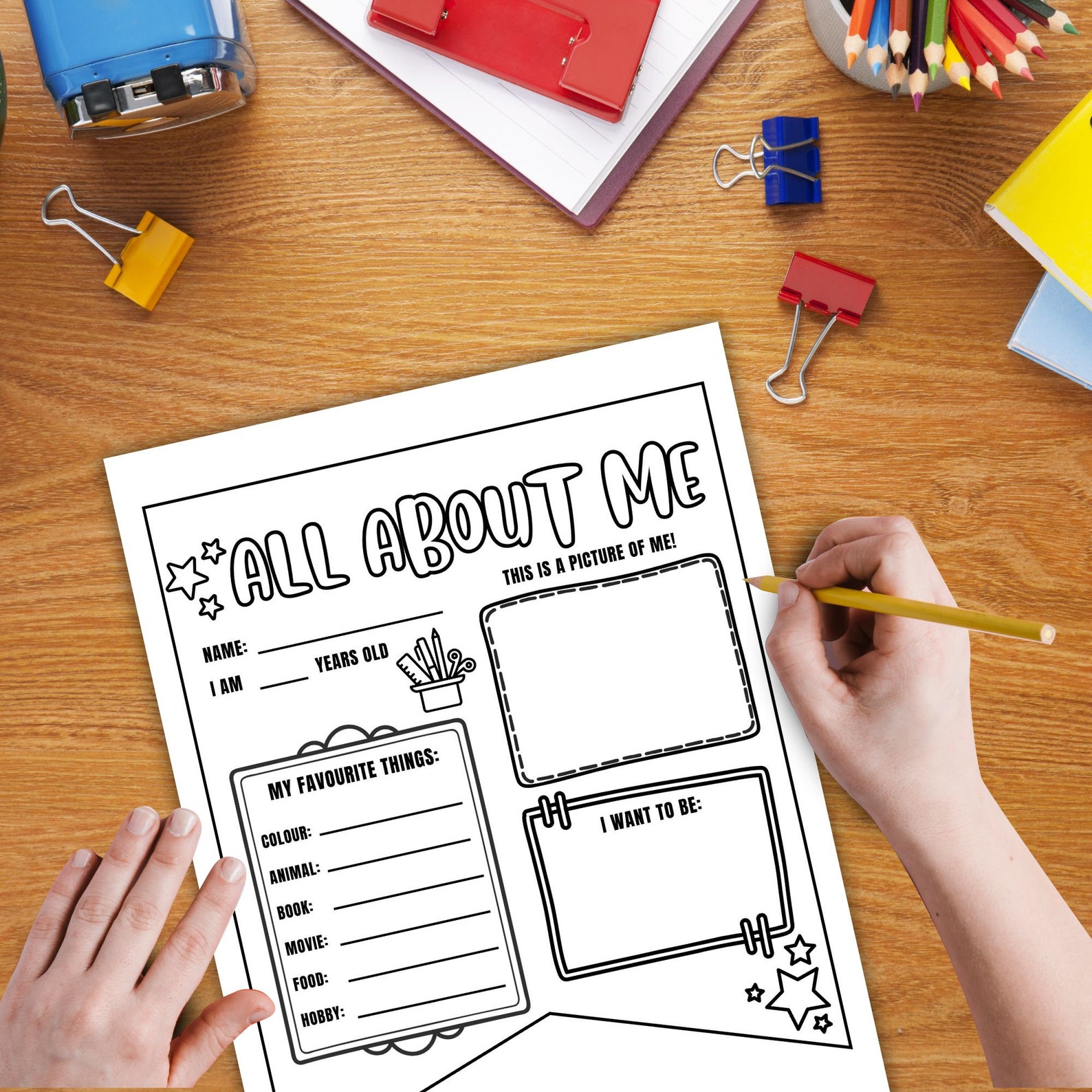 All About Me Banner First Day of School Printable Back to School ...