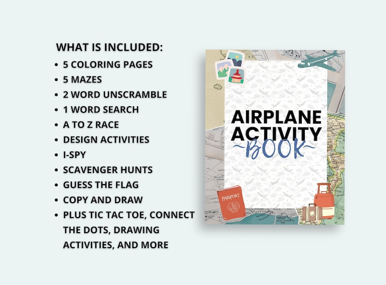 Airplane Activity Bundle Printable Airplane Kids Activities Plane ...