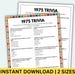 1975 Trivia Game Printable 50th Birthday Games Born in 1975 Game ...