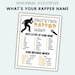 What's Your Rapper Name Party Game Printable Hip Hop Party Game Rapper ...
