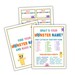 What's Your Monster Name Party Game Printable Monster Game Monster Name ...