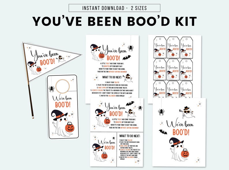 You've Been Boo'd Printable Halloween Kit You've Been Booed Printable ...