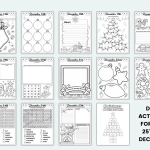 Christmas Countdown Activity Book Advent Activity Book Advent Countdown ...