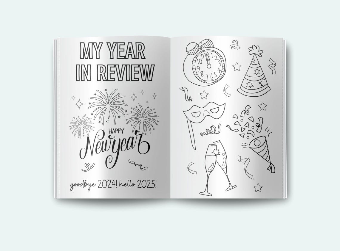 My Year in Review Activity Printable New Years Activities Kids Year in ...