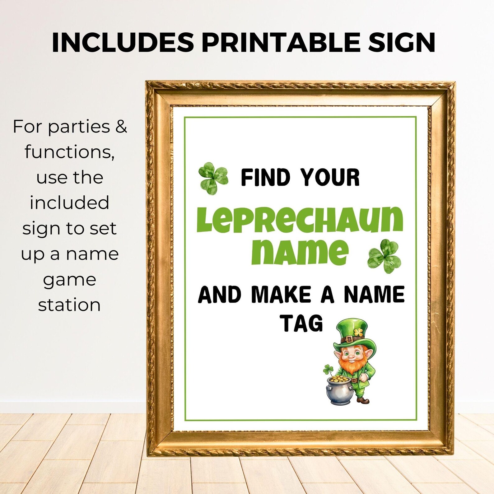What's Your Leprechaun Name Party Game Printable St Patrick's Day Game ...