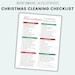 Christmas Cleaning Checklist Printable Christmas Cleaning Planner ...