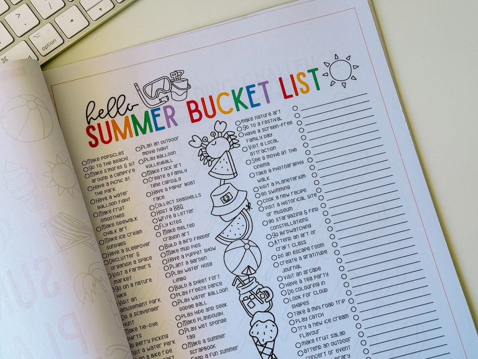 Summer Bucket List Printable Summer Activities for Kids Family Bucket ...