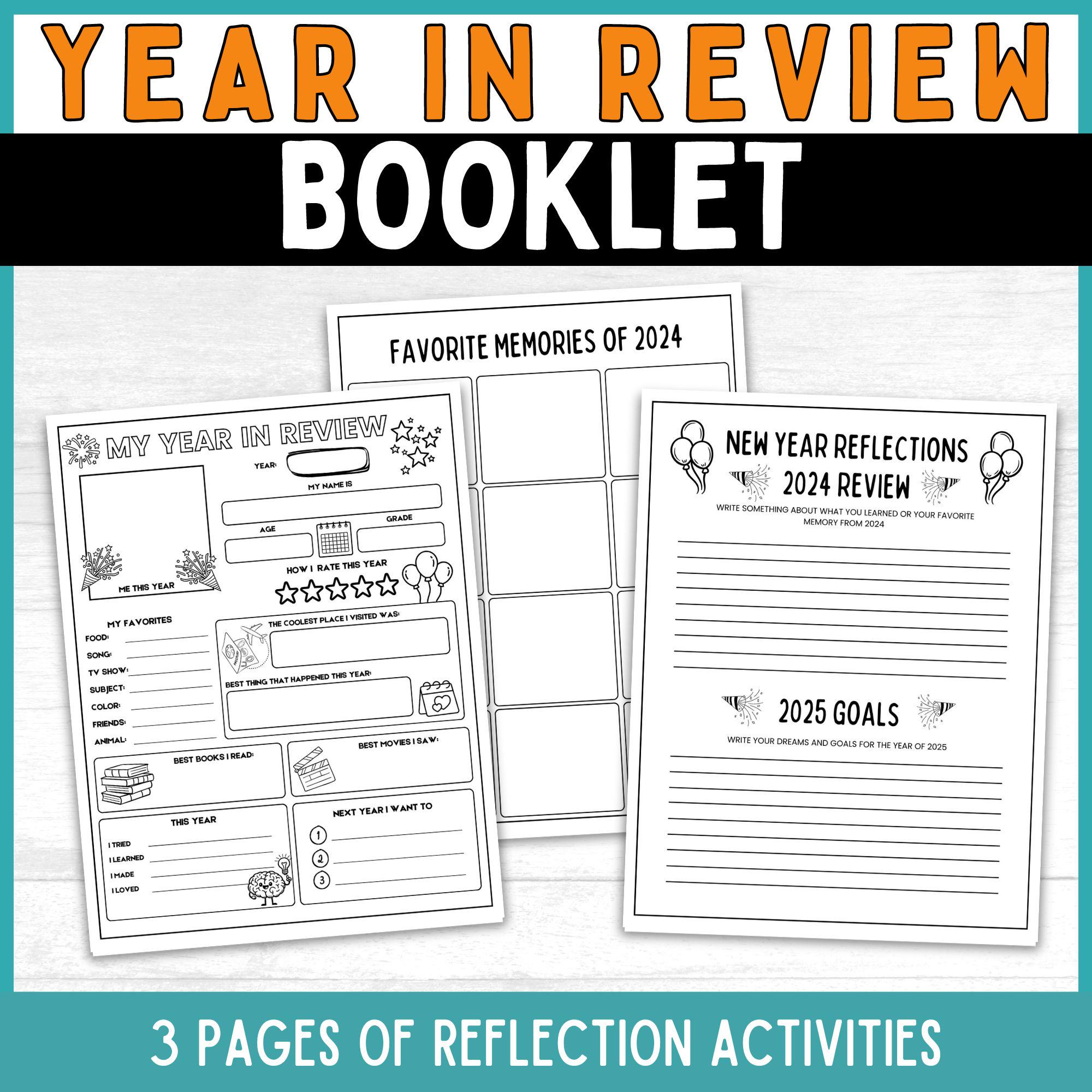 My Year in Review 2025 Printable New Years Activities Kids Year in ...