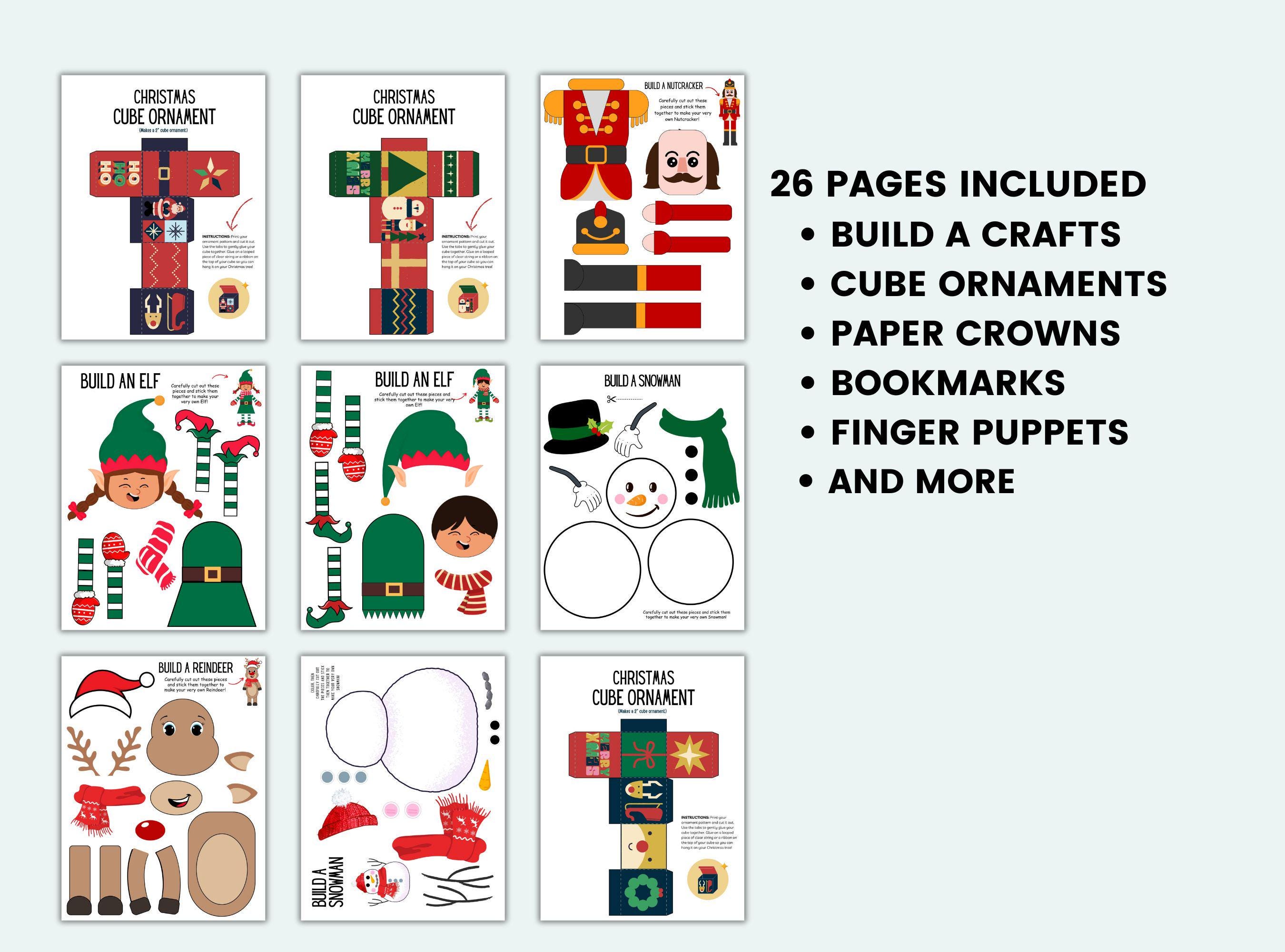 Christmas Craft Bundle Printable Christmas Activity Sheets Printable ...