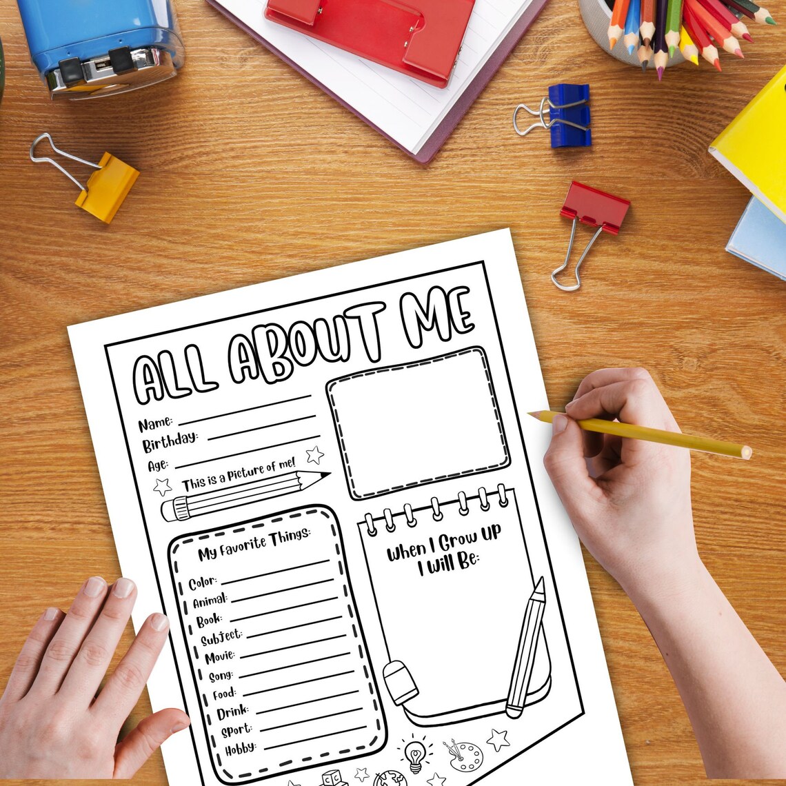 All About Me Banner First Day of School Printable Back to School ...