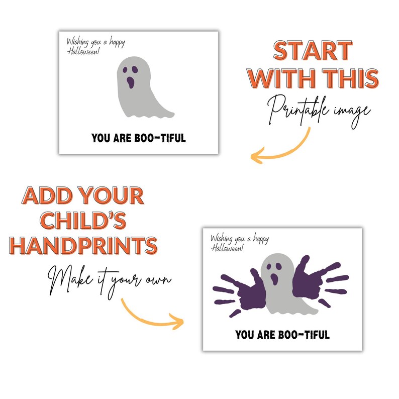 Boo-tiful Halloween Handprint Craft Activity Printable Halloween ...