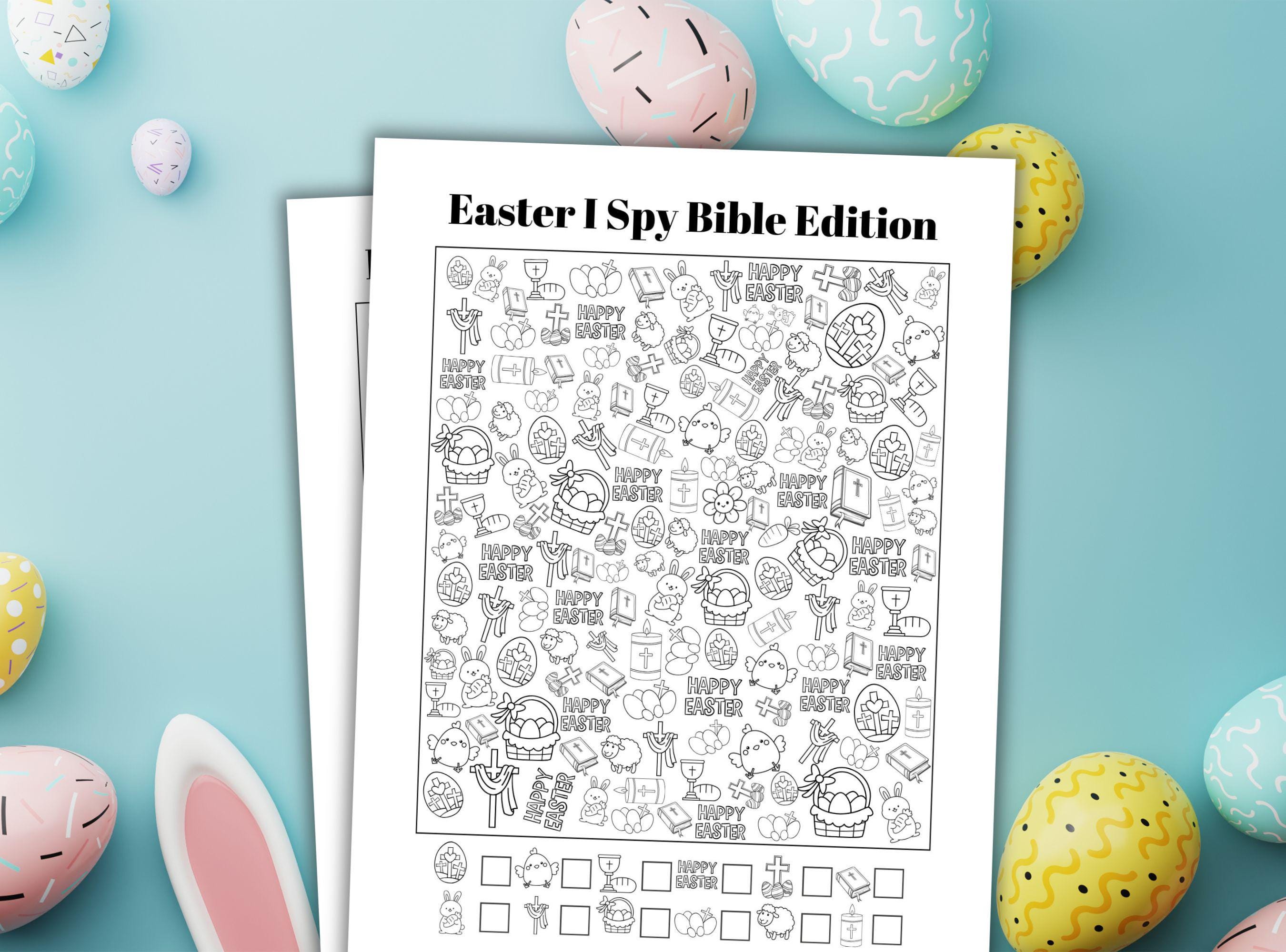 Christian Easter I Spy Printable Easter Game Easter Bible Games Easter ...