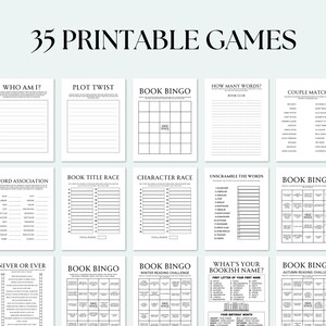 Book Club Games Printable Book Club Icebreakers Book Club Activity Book ...