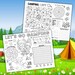 Camping Activity Placemat Printable Camping Activity Mat Camping ...