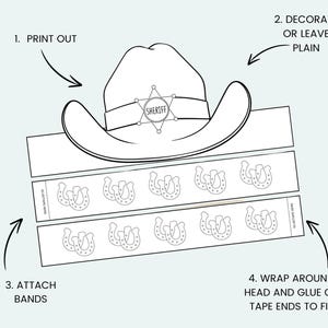 Cowboy Hat Paper Crown Printable Paper Crown Cowboy Hat Coloring Paper ...