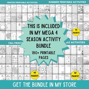 Fall Activity Bundle Printable Fall Kids Activities Autumn Activities ...