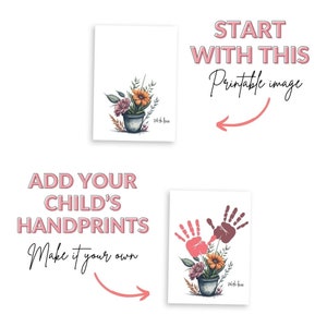 Mother's Day Handprint Art Printable Pot Plant Handprint Craft Template ...