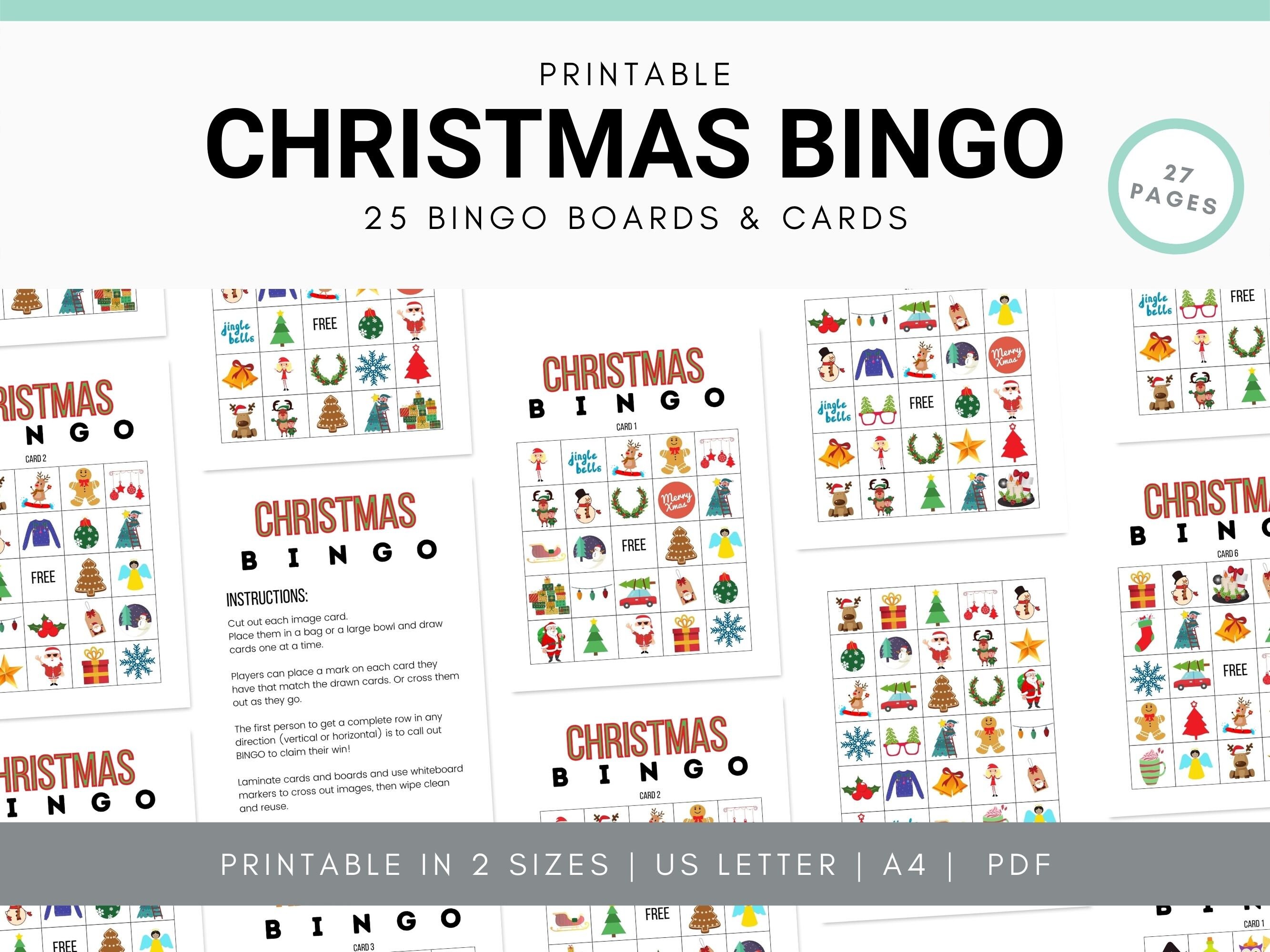 Christmas Bingo Game Printable Christmas Games Christmas - Etsy