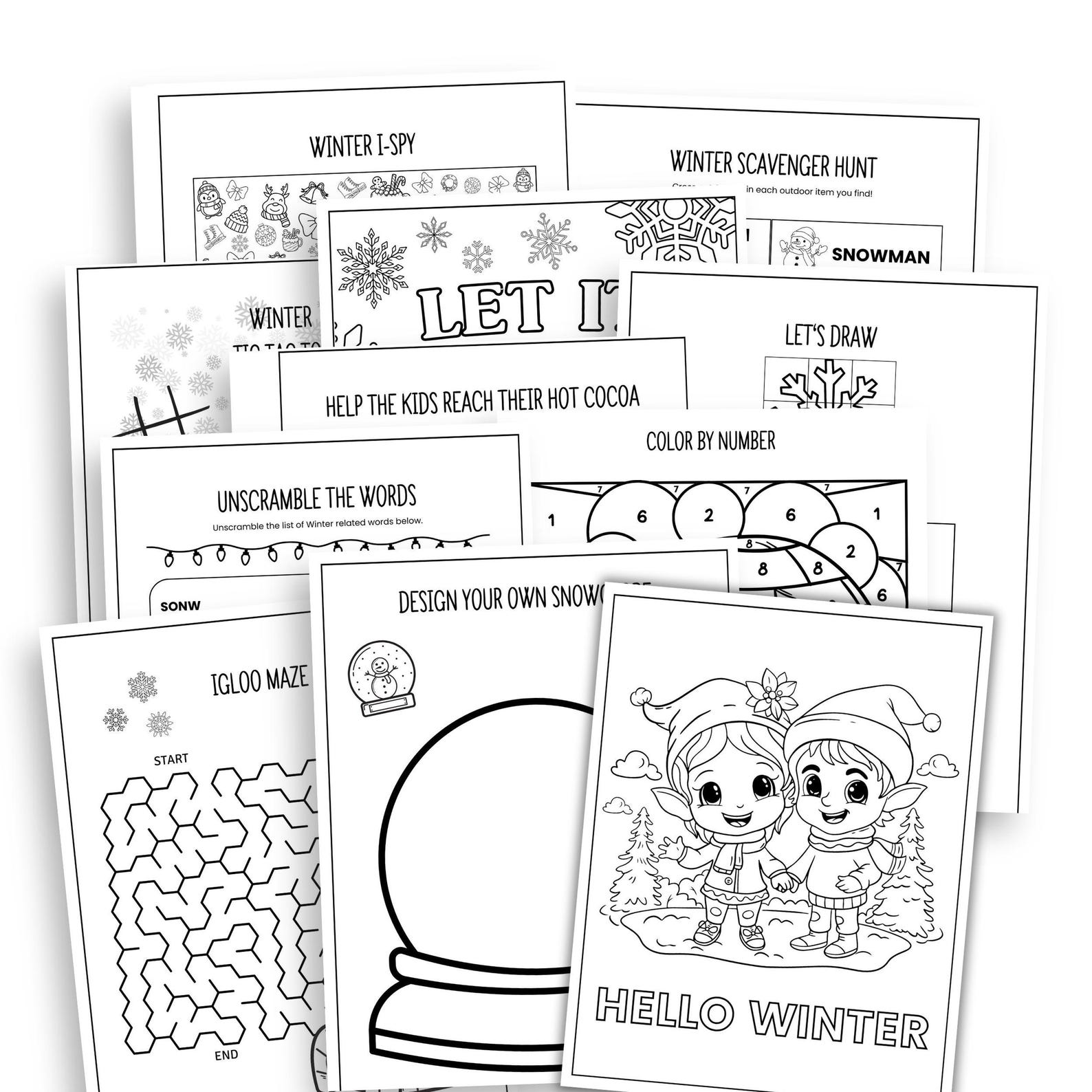 Seasonal Activity Bundle Printable Seasonal Activities Printable 4 ...
