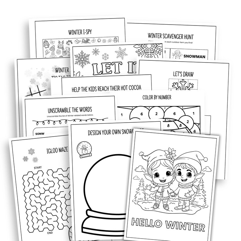 Seasonal Activity Bundle Printable Seasonal Activities Printable 4 ...