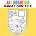 All About Me Banner First Day of School Printable Back to School ...