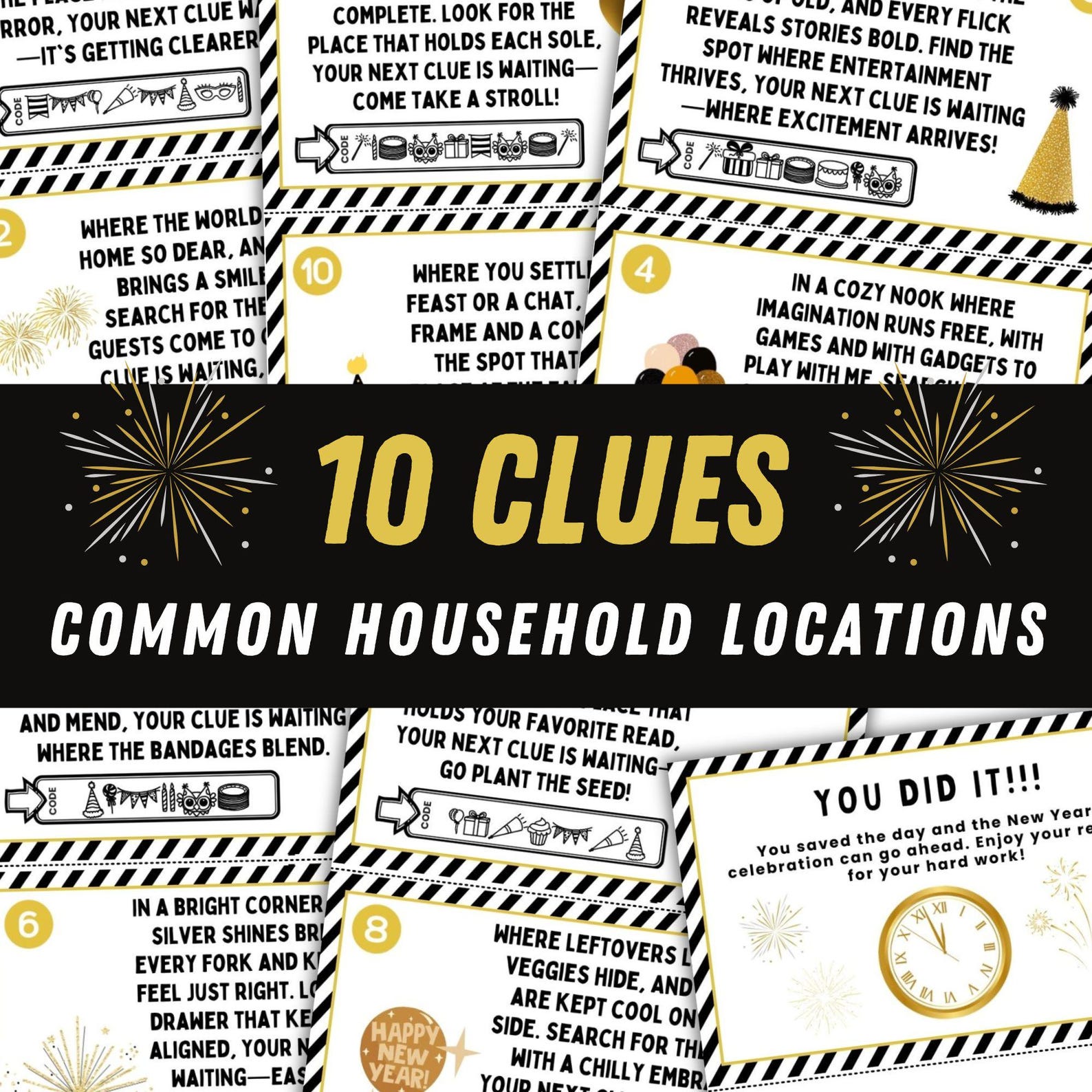 New Year's Scavenger Hunt Printable NYE Scavenger Hunt for Kids New ...