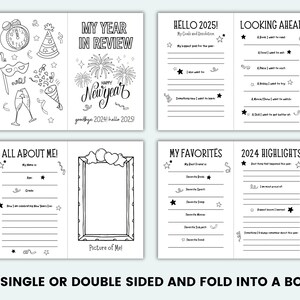 My Year in Review Activity Printable New Years Activities Kids Year in ...