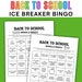 Back to School Mingle Bingo Game First Day of School Activity Printable ...