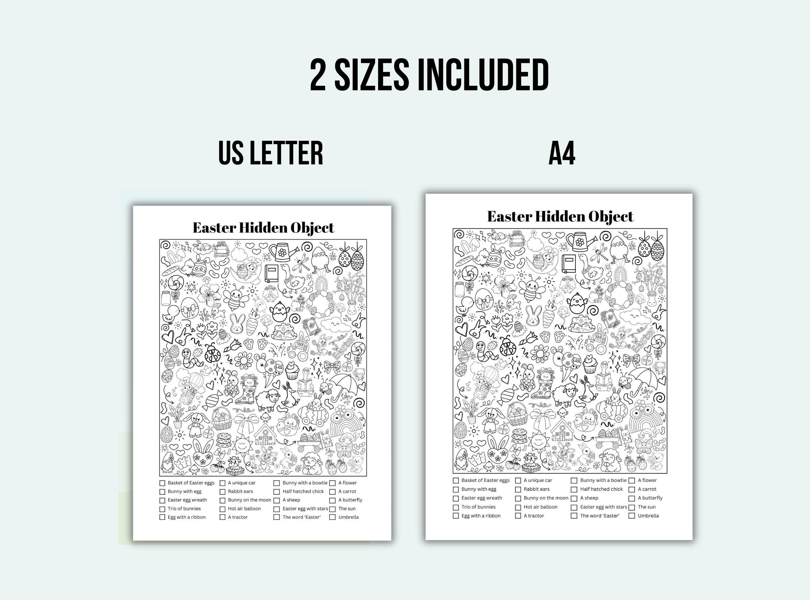 Easter Hidden Object Game Easter I Spy Printable Easter Game Easter ...