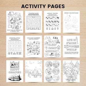 Camping Activity Bundle Printable Camping Kids Activities Camping ...