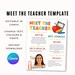 Editable Teacher Introduction Letter, Meet the Teacher Template, Meet ...