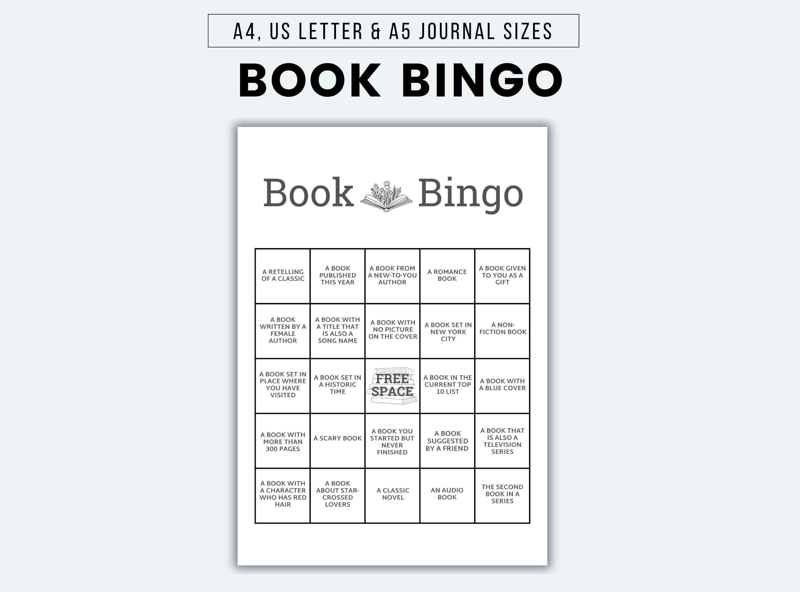 Book Bingo Printable Book Bingo Challenge Reading Challenge Book Club ...